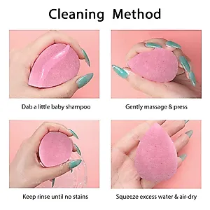 Microfiber Velvet Rose Makeup Sponge, Latex-Free, Dual Layer Technology, Flawless Makeup Blender for Foundations, Powders and Creams (Pink)