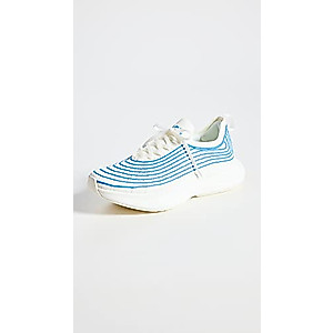 APL: Athletic Propulsion Labs Women's Techloom Zipline Sneaker, Ivory/Coastal Blue, 8 Medium US
