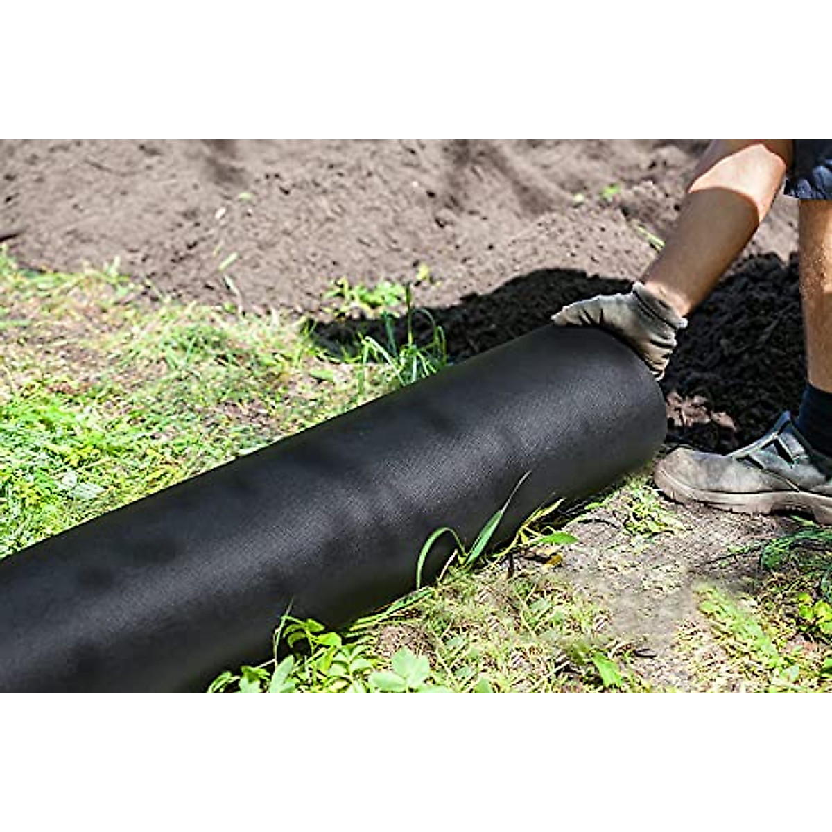 HOOPLE 3FT*180FT Premium Garden Weed Barrier Landscape Fabric Durable & Heavy-Duty Weed Block, Easy Setup