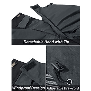 MAGCOMSEN Jackets for Men Winter Jacket for Men Hiking Jacket for Men Soft Shell Jacket Waterproof Jacket for Men Spring Jacket for Men Ski Jacket for Men