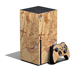 MightySkins Skin Compatible with Xbox Series X Bundle - Amber Marble | Protective, Durable, and Unique Vinyl Decal wrap Cover | Easy to Apply and Change Styles | Made in The USA (MIXBSERXCMB-Amber Marble)