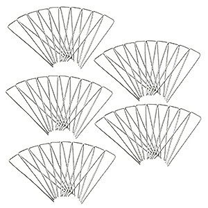 Squirrel Products U Shape Garden Stakes Metal, 6 Inch Landscaping Staples, 11 Gauge Stakes for Landscaping Fabric, 2.9mm 15x2.5x15cm – 50 Pack