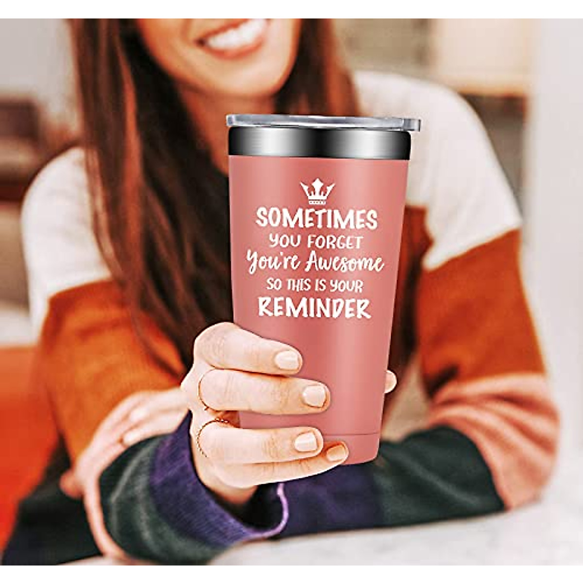 Fufendio Thank You Gifts for Coworkers - Funny Inspirational Birthday Gifts for Women, Friends Female, Best Friend, Coworker, Sister - Encouragement Gifts - Vacuum Insulated 20oz Tumbler
