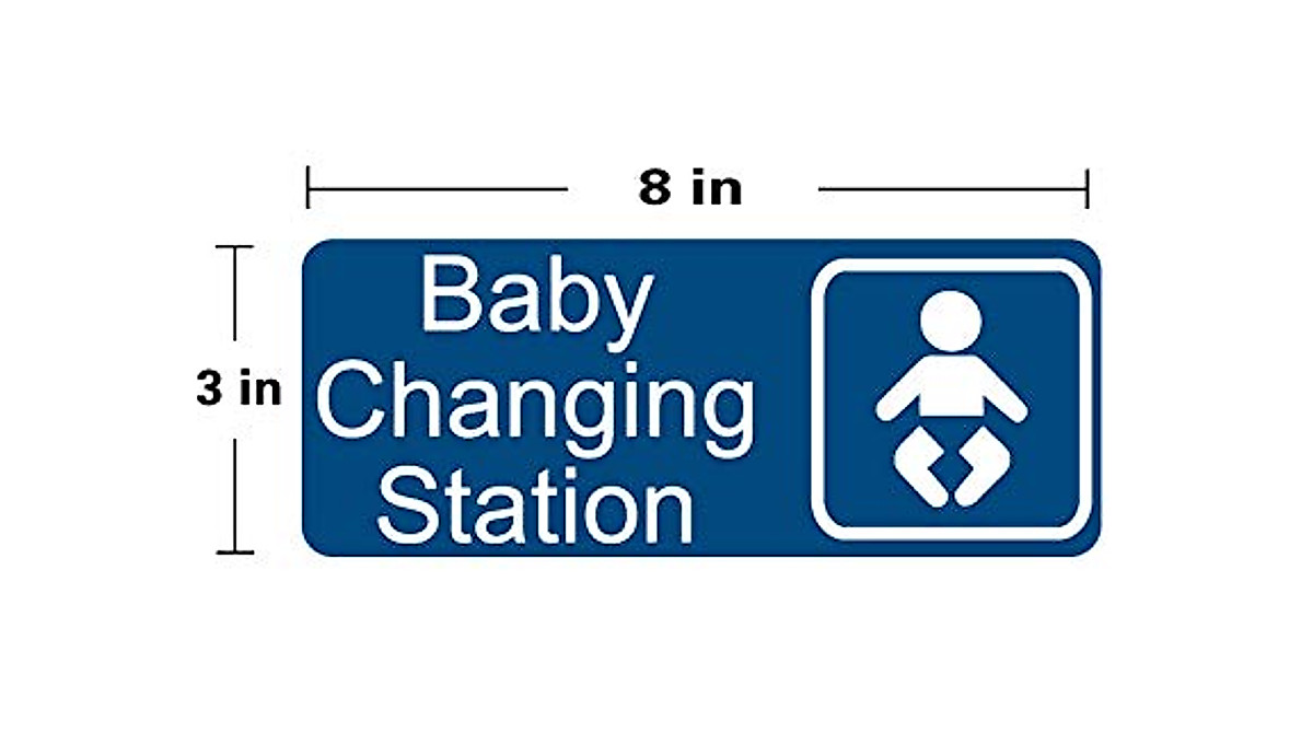 Baby Changing Station Sign - Clear, Durable & Easy to Install