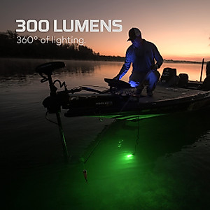 NEBO Submerser LED Underwater Fishing Light & Dock Light with 20ft Length; IPX8 Waterproof; Night Fishing Light for Crappie, Bass; Submersible Up to 30ft; 300 Lumen