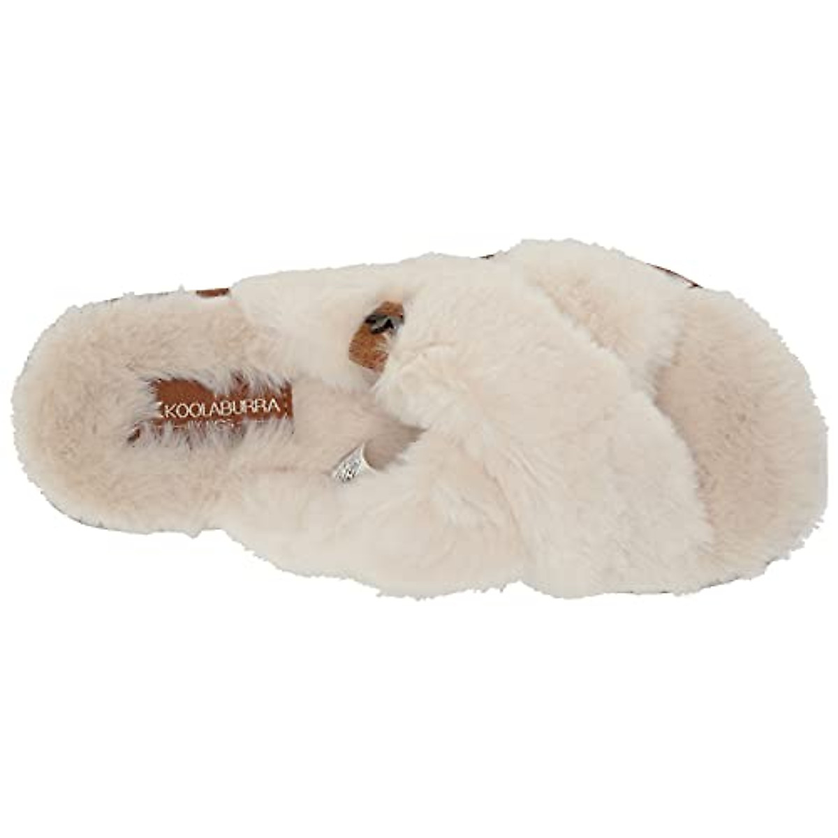 Koolaburra by UGG Women's Fuzz It Sandal, Natural, Size 11