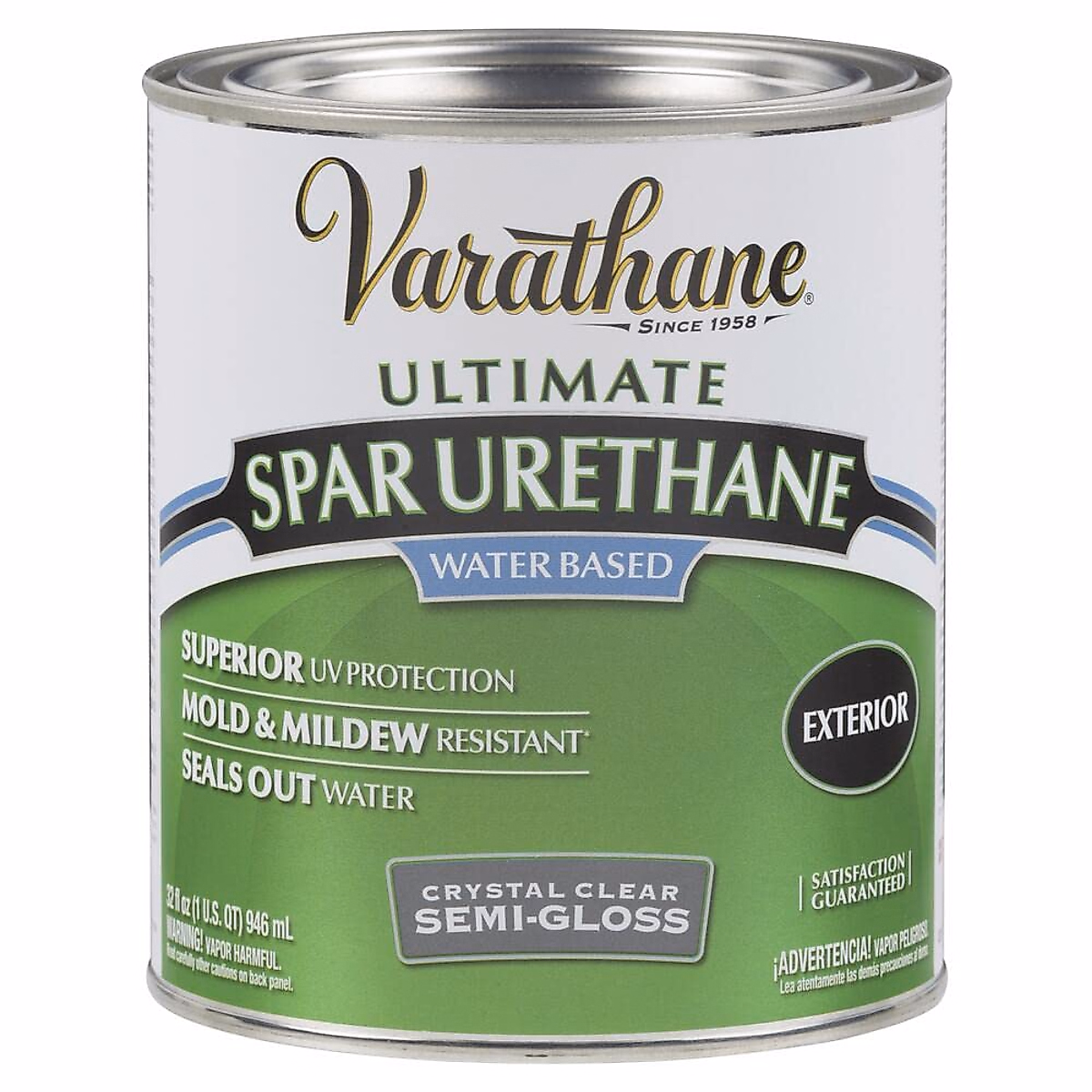 Varathane 250141H Water-Based Ultimate Spar Urethane, Quart, Semi-Gloss