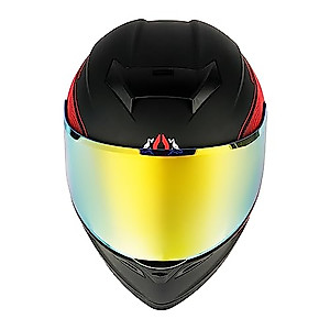Orthrus Modular LED Full Face Motorcycle Helmet - DOT Approved, Flip-Up Dual Visor Design for Motorbikes, Street Bikes, Mopeds, Racing, Commuting - Unisex Adult