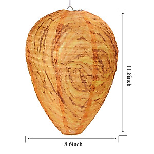 DECYOOL 6 Pack Wasp Nest Decoy Wasp Deterrent for Hornets Yellow Jackets Outdoor Waterproof Material