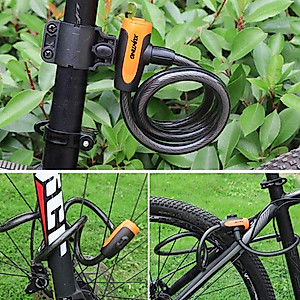 Bicycle Locks Heavy Duty Anti Theft Bike Lock High Security Level Bicycle Lock Bike Chain Lock High Security Bike Lock with Key Ideal for Bike, Electric Bike Other Outdoor Equipments,