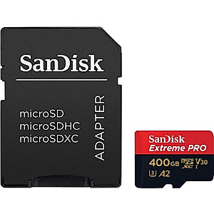 SanDisk Extreme Pro Micro SDXC UHS-I U3 A2 V30 Memory Card + Adapter (400GB)