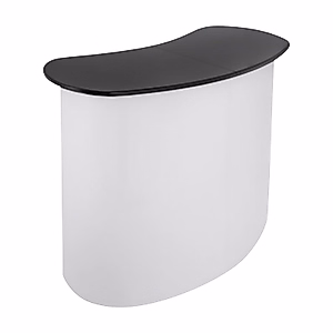 LUOSHALIYA Black Countertop Pull-Net Promotion Table, Portable Trade Show Counter Easy to Carry, Shop Exhibition Counter Stand for Hotels, Shops, Shopping Malls