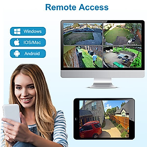 Anpviz 8CH 4K PoE Security Camera System, 6pcs 8MP Wired PoE IP Cameras with Person Vehicle Detection, Smart Dual Light Color Night Vision, 4K/8MP 8CH NVR with 2TB HDD for Business Home (U Series)