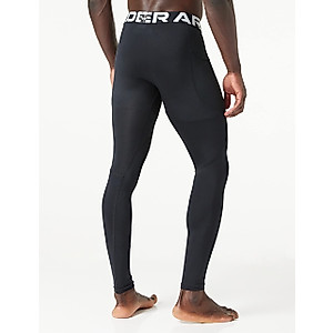 Under Armour Men's ColdGear Armour Leggings - 1366075-001 - Black/White - 4XL