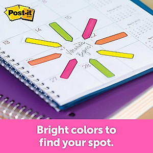 Post-it Message "Sign Here" Flags, 30/Dispenser, 4 Dispensers/Pack, .47 in Wide, Assorted Colors (684-SH)