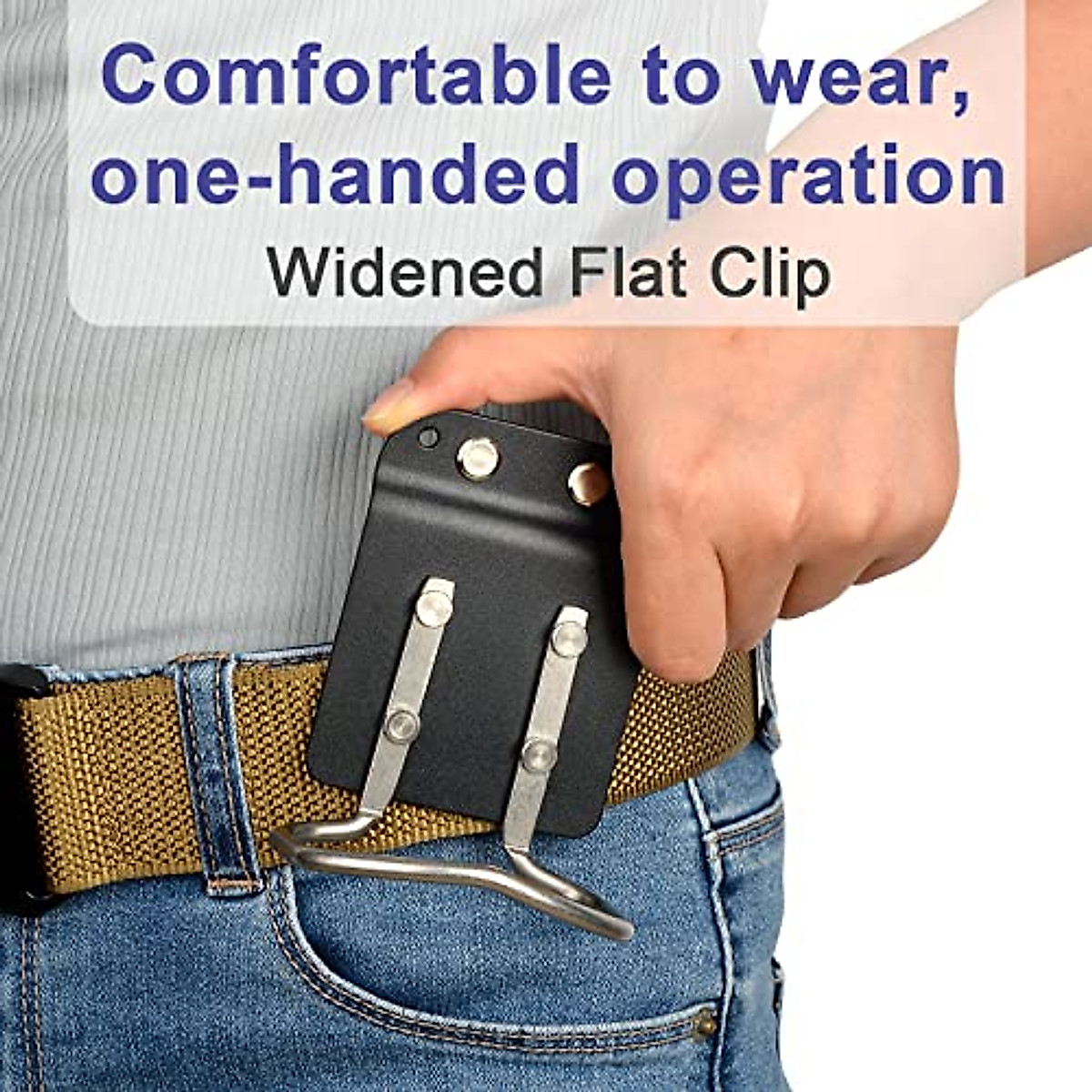 iGuerburn Hammer Holder Loop - Hammer Holster Clip on 2" Tool Belt, Hammer Belt Hook for Rip Claw Framing Hammer, Rock Heammer