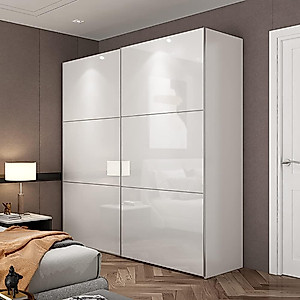 15.8"X78.7" Glossy Self-Adhesive Removable Wallpaper - White Vinyl Contact Paper for Countertops, Cabinets, Furniture