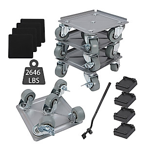 Heavy Duty Furniture Dolly,Furniture Mover 5 Wheels,Furniture Dolly for Moving,360°Rotation Wheels, 2600 Lbs Load Capacity,for Moving Heavy Furniture, Refrigerator, Sofa, Cabinet,Piano,Safe