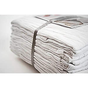 Cotton & Calm Exquisitely Absorbent Flour Sack Dish Towels (12 Pack, 28" x 28"), 100% Cotton White Dish Cloths Kitchen Towels - Crafted for Home, Restaurant, Bar, Hotel Use