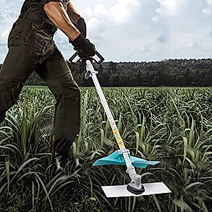 RustyVioum 1300W Electric Lithium Battery Lawn Trimmer, Portable Hand-held Shrub Orchard Pruning Machine, Cordless Garden Lawn Mower Strimmer Brushless Motor, Green