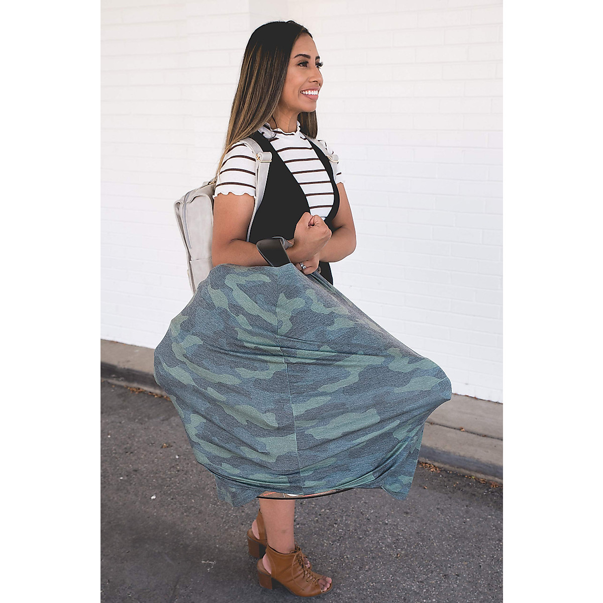 Copper Pearl Multi-Use Cover: Car Seat Covers, Nursing Cover, and Stroller Cover for Sun - Stretchy Fabric, All-Season Use, Stylish Designs, Easy Access for Moms - Hunter