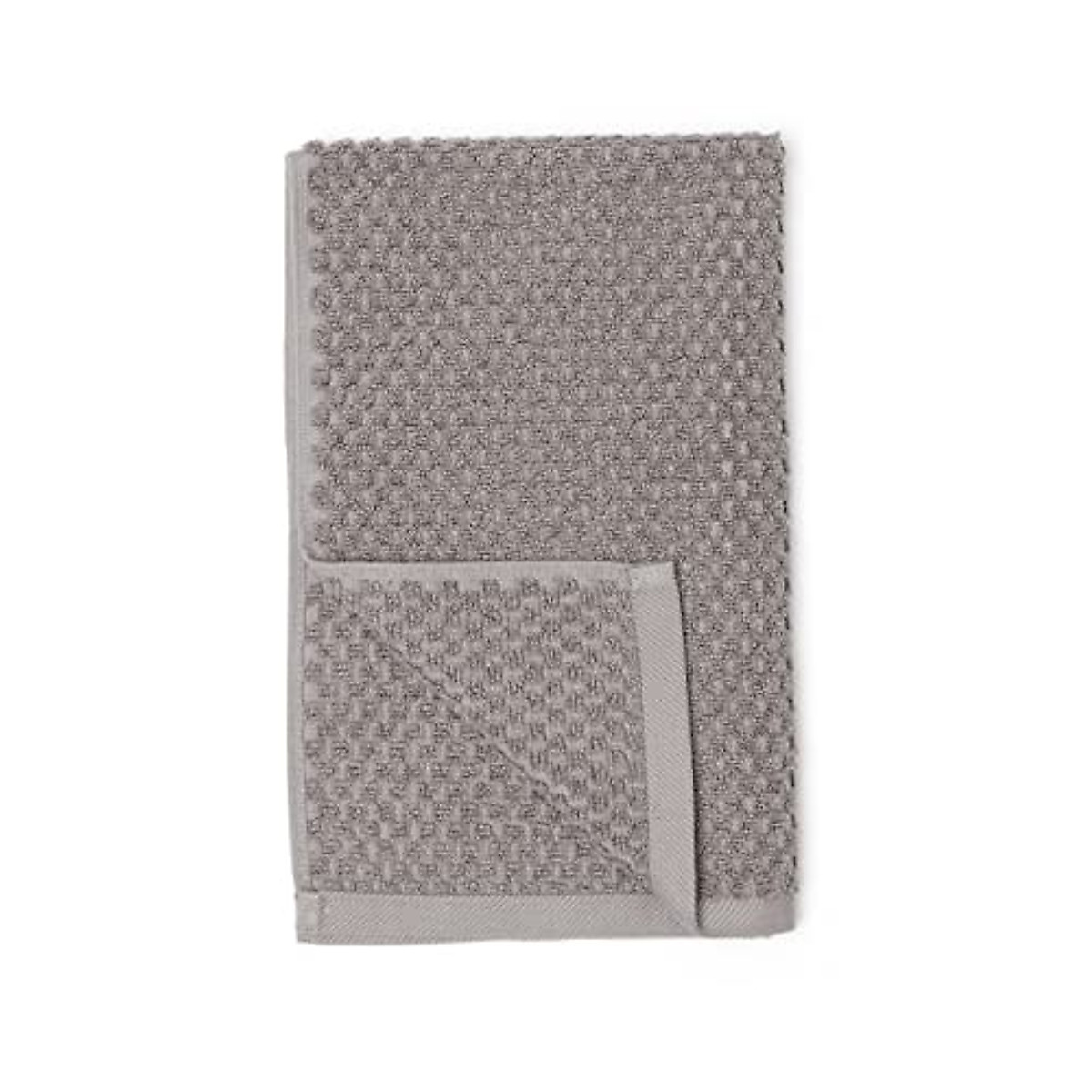 Amazon Basics Odor Resistant Textured Hand Towel, 16 x 26 Inches - 6-Pack, Dark Gray