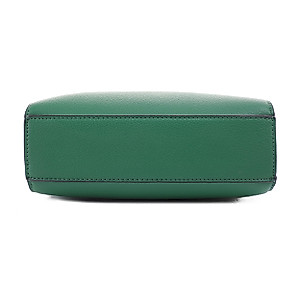 EVVE Triple Zip Small Crossbody Camera Bag with Wide Guitar Strap | Kelly Green