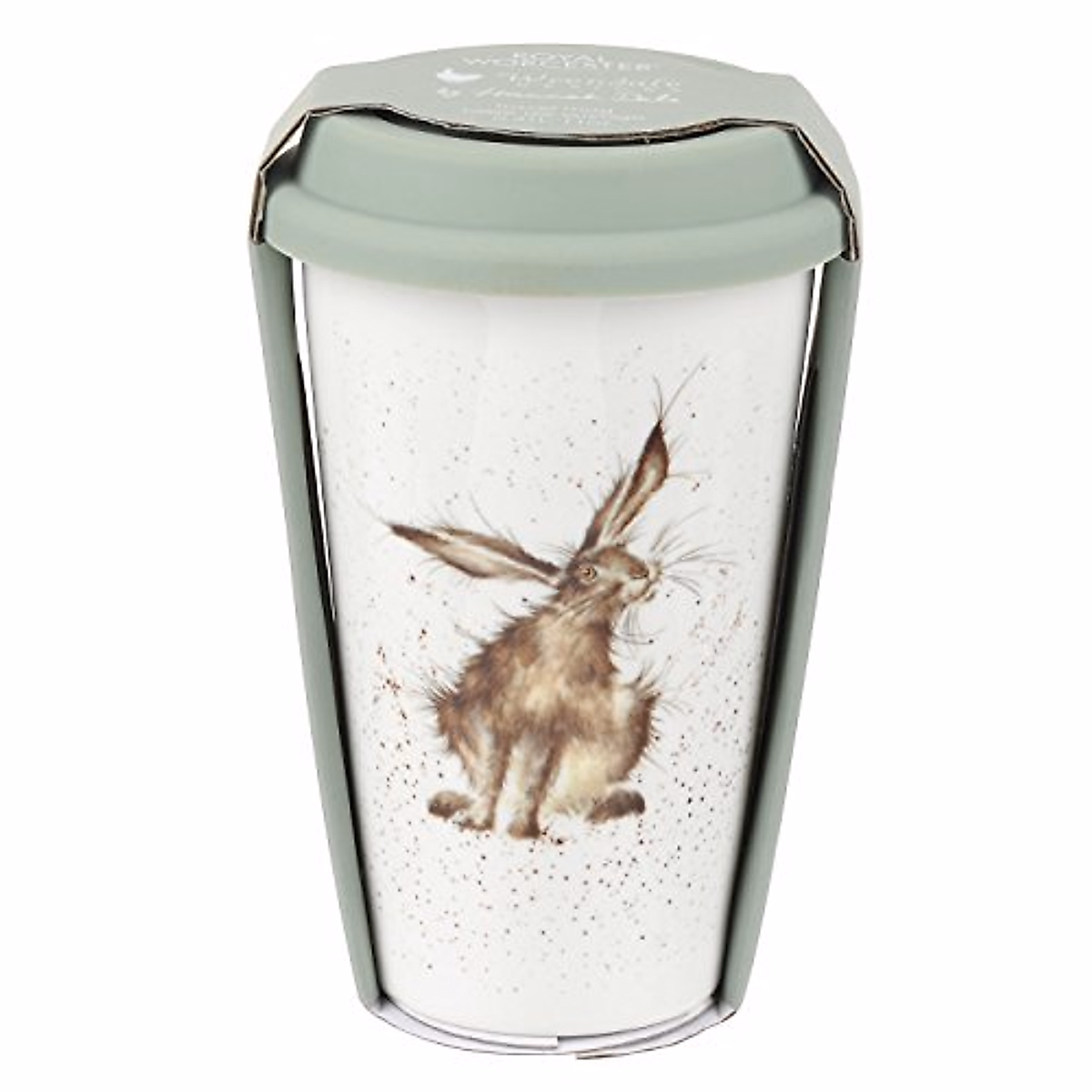 Wrendale WNKE78753-XW Travel Mug, Porcelain, Multi Coloured, 9.5 x 9.5 x 15 cm