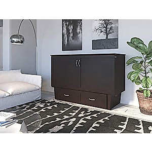 AFI Monroe Murphy Bed Chest with Charging Station, Queen, Espresso