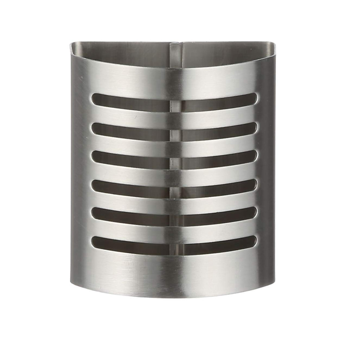 iDesign Forma Magnetic Pen and Pencil Holder – Modern Writing Utensil and Desk Organizer for Kitchen, Locker, Home, or Office - 3.25" x 1.75" x 3.50", Brushed Stainless Steel