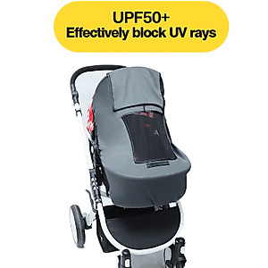 Sun Shade for Strollers - Universal Sun Protection Shade Cover Baby Stroller - Sunshade UV Block (UPF50+)