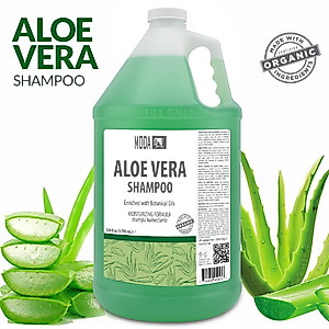 MODA - Moisturizing Shampoo for All Hair Types, Aloe Vera, 128 Oz, Professional - Deeply Cleanses and Conditions, Strengthens, Restores and Shine your Hair