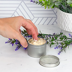 Cornucopia Brands 4-Ounce Round Metal Tins w/View Window Lids (12-Pack); Silver Tins w/Clear Lids