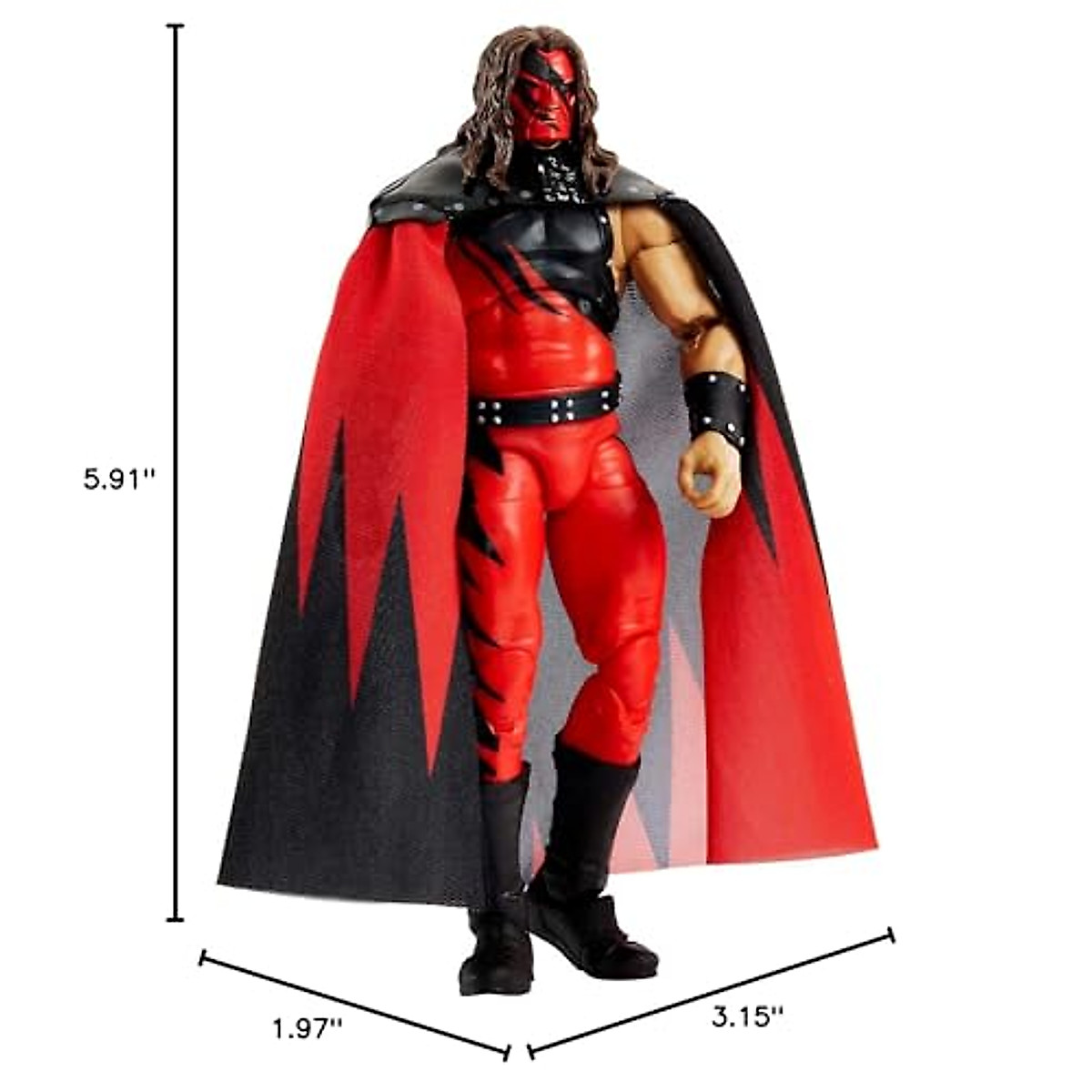 Mattel Ultimate Edition Kane Action Figure, 6-inch Collectible with Interchangeable Head, Swappable Hands & Entrance Cape for Ages 8 Years Old & Up
