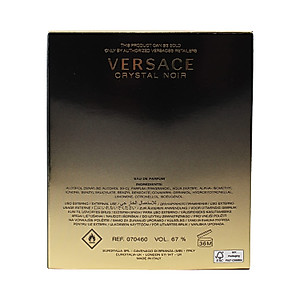 Versace Crystal Noir for Women Eau de Parfum Spray, 3 Ounce/90 ml