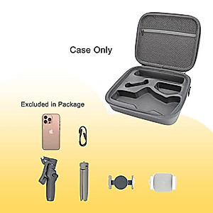 NOITI OSMO Mobile 6 Case for DJI OM 6 Smartphone Gimbal,Small Portable Carrying Case Waterproof Storage Bag Compatible with OSMO Mobile 6 Gimbal Stabilizer Accessories(Grey)