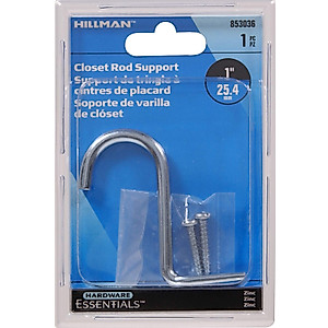 HillmanHillman 853036 1" Closet Rod Center Support - Zinc Plated 1-Pack