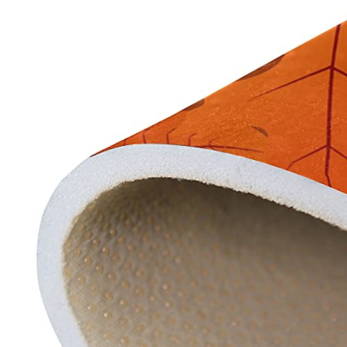 ALAZA Happy Thanksgiving Day Maple Leaf Fall Non Slip Area Rug 5' x 7' for Living Dinning Room Bedroom Kitchen Hallway Office Modern Home Decorative