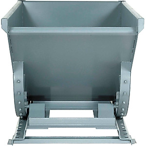 Global Industrial 1 Cu Yd Gray Heavy Duty Self Dumping Forklift Hopper