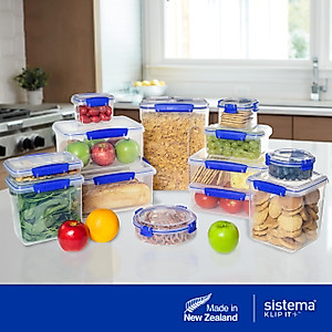 Sistema 1700 Klip It Collection Rectangle Food Storage Container, 2 Liter/67.6 Ounce