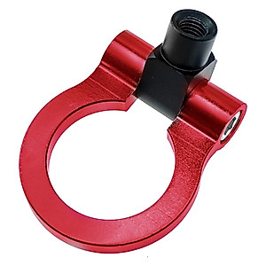 Xotic Tech JDM Sport Track Racing Style CNC Aluminum Screw-on Tow Hook Front Bumper Compatible with Honda S2000 2002-2009 & Fit 2006-2008 or Acura TL 2004-2008 (Red)