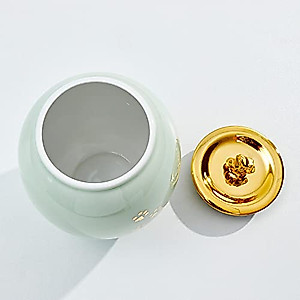 LINES ARTE Medium Pet Urns for Dogs Ashes, Ceramics Pet Urn for Dog Ashes, Cat Dog Urns for Ashes (Paw Prints)