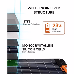 NURZVIY 200 Watt Portable Foldable Solar Panels 200W Solar Cell Solar Charger for Power Station, Waterproof w/Adjustable Kickstand XT60 Anderson DC 8mm Connector for Camping, Off Grid Living