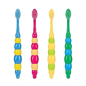SmileGoods Y263 Child Toothbrush, 26 Tuft, Bubble Grip, Individually Packaged Toothbrushes, Assorted Colors, Bulk Pack of 72