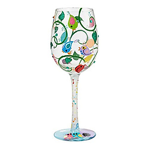Enesco Lolita Wine Glass Song Birds, 15 ounces