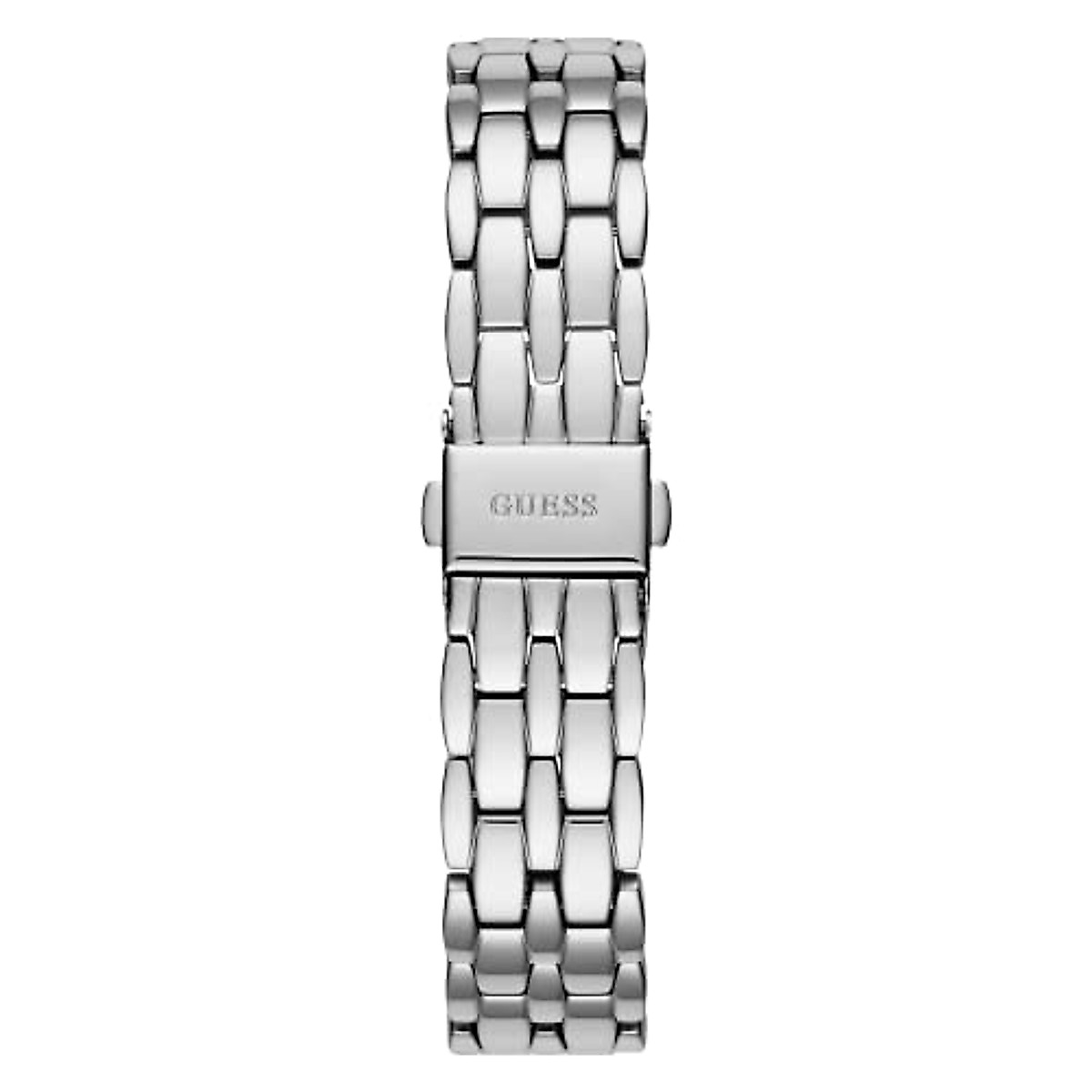 GUESS Ladies 34mm Watch - Silver Tone Bracelet Blue Dial Silver Tone Case
