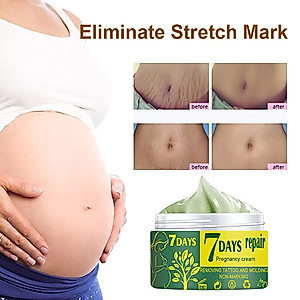 Hotiary Maternity Stretch Mark 7 Days Repair Cream Removing Tatoo Molding Non-marking Pregnancy Obesity Skin Postpartum Stretch Scar Body Marks Remover Smooth Skin Care 1.67 oz