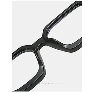 PARWANA Fashion Square Reading Glasses Clear Vision Computer Readers Blue Light Blocking Flat Light Mirror (Color : C3, Size : +350)