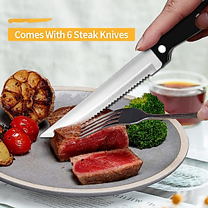 Silverware Set, ENLOY 48 Pieces Stainless Steel Flatware Cutlery Set, Include Knife Fork Spoon, Mirror Polished, Dishwasher Safe, Service for 8