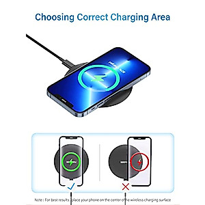 Slim Wireless Charger 2 Pack, 15W Fast Qi Wireless Charging Pad, Compatible with iPhone 14/13/12 Pro Max/XR/XS/8 Plus, Samsung Galaxy S21/S20/S9/Note 20/10, Google Pixel 6/5/4XL (No Adapter)